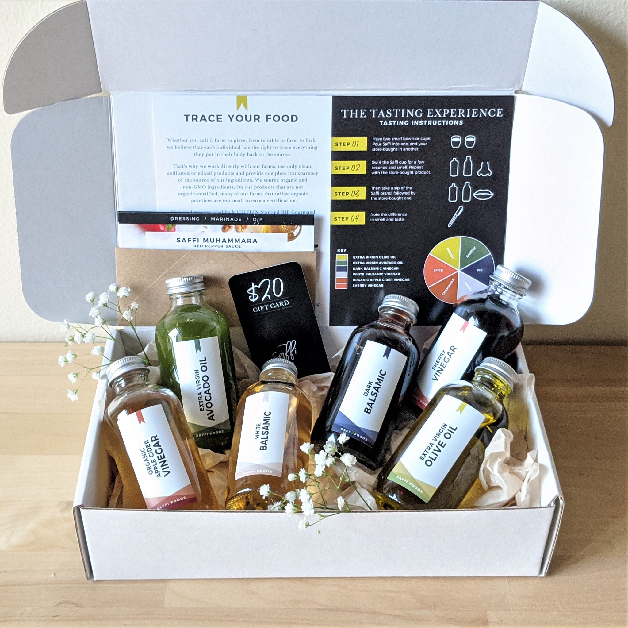 6 Bottle Oil & Vinegar Tasting Kit - MICHELIN Star Edition – Saffi Saana